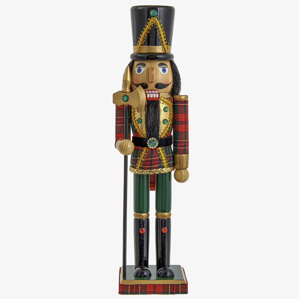 SALE Plaid Wooden Soldier Nutcracker 15 inches tall Scottish Gourmet USA