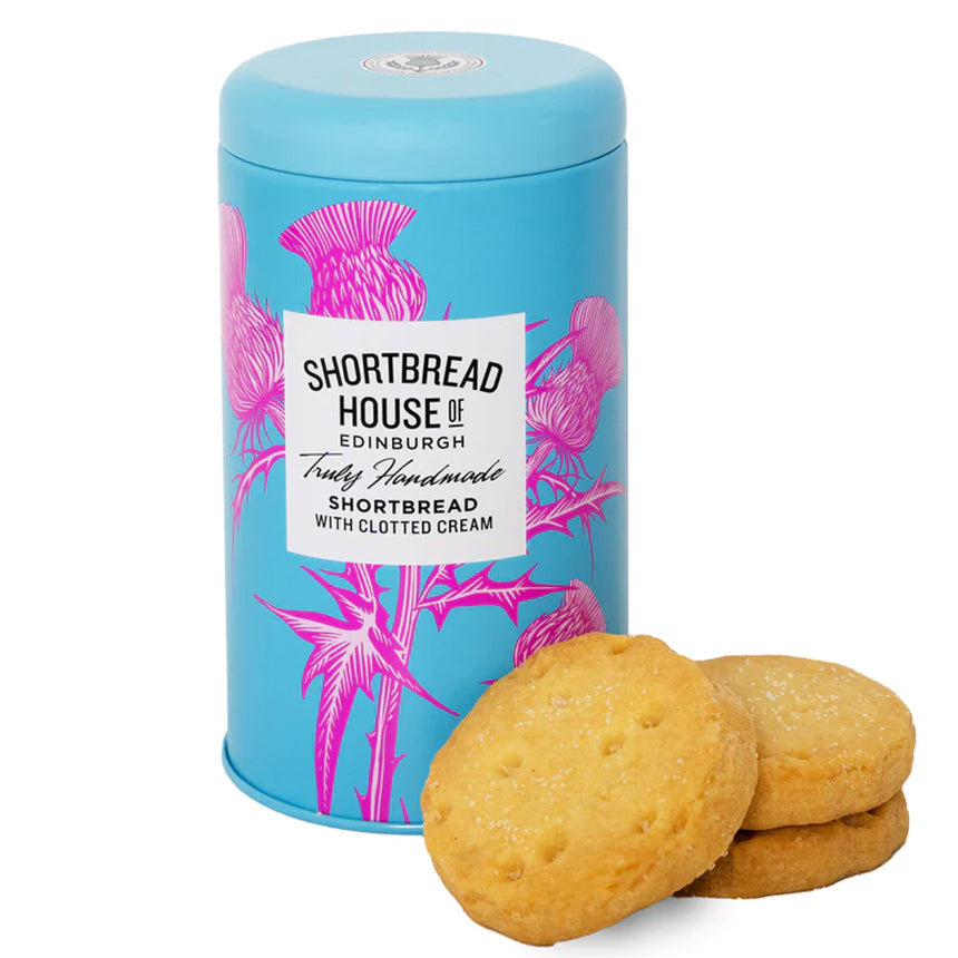 Clotted Cream Shortbread in Blue Thistle Tin – Scottish Gourmet USA