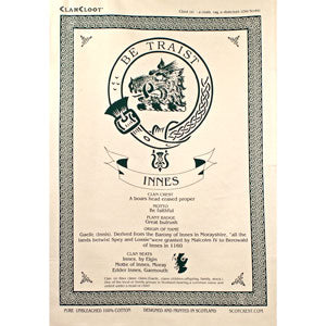 Innes Clan Teatowel – Scottish Gourmet USA