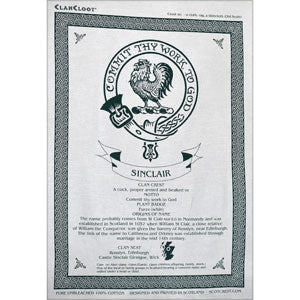 Sinclair Clan Teatowel – Scottish Gourmet USA