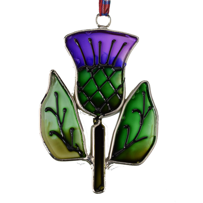 Stained Glass Thistle Ornament for sale – Scottish Gourmet USA